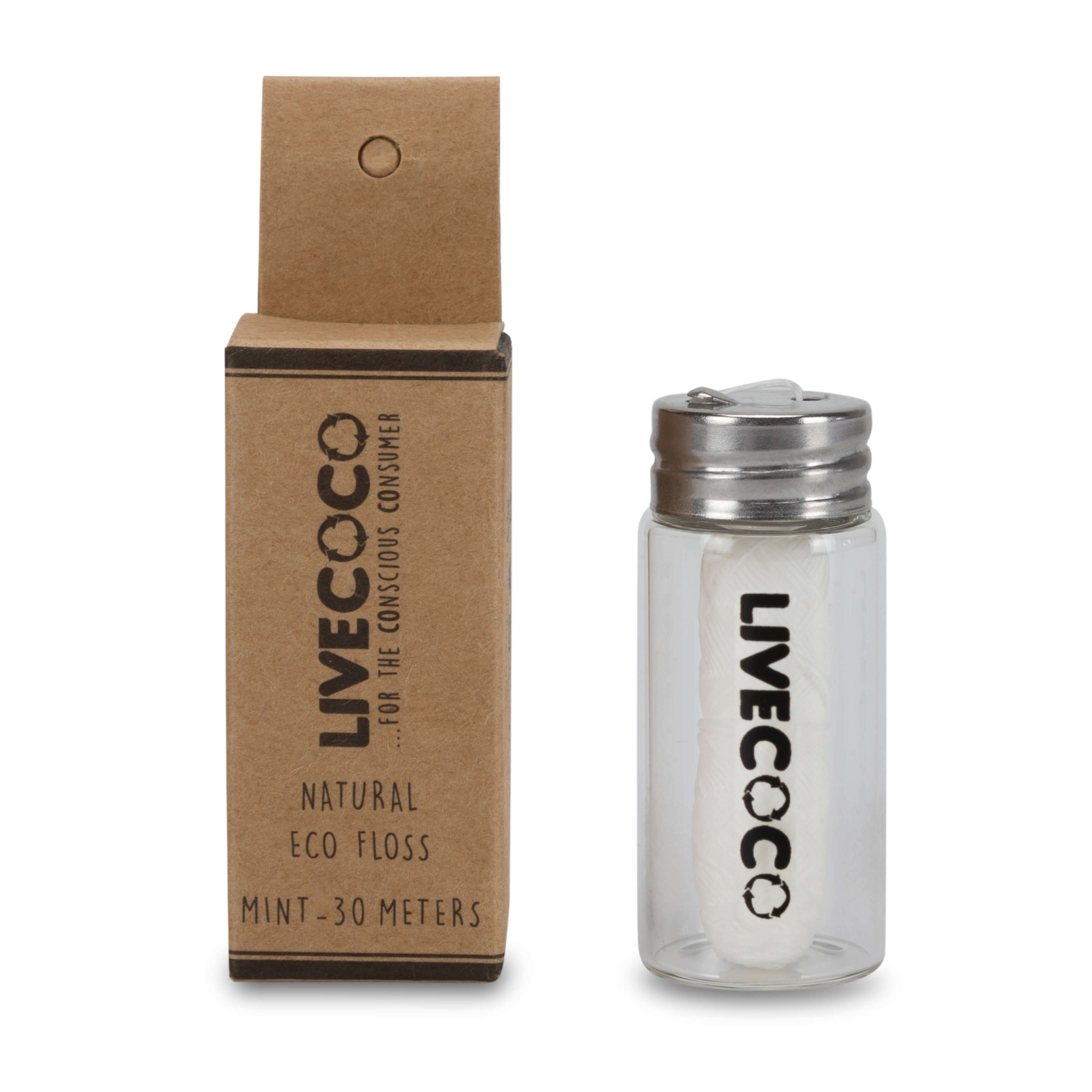 Natural Eco Floss - Fresh Mint Flavour - Zero Waste Dental Floss – LiveCoco